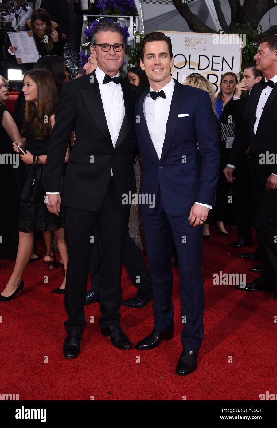 Matt Bomer & Simon Halls arriving for the 72nd Annual Golden Globe ...