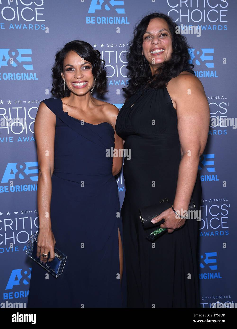 Rosario Dawson & Isabel Celeste arriving 20th Annual Critics' Choice Awards at the Palladium in ...
