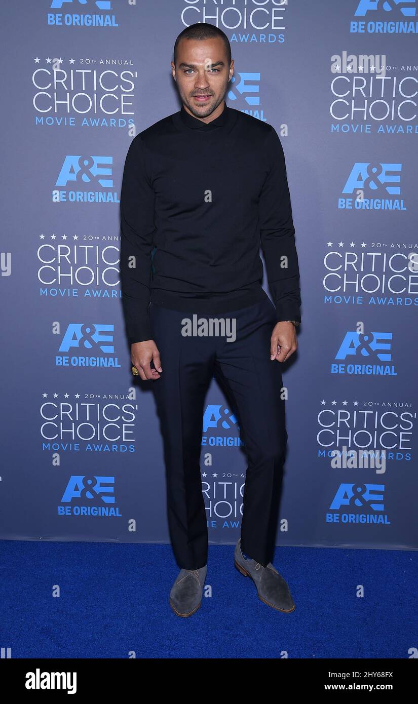 Jesse Williams arriving 20th Annual Critics' Choice Awards at the ...