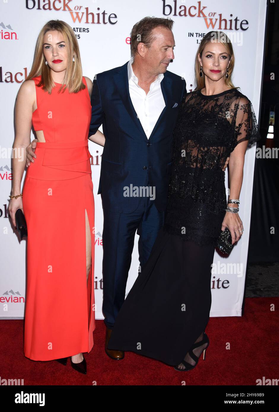 Kevin Costner, Christine Baumgartner and Lily Costner arriving for the ...
