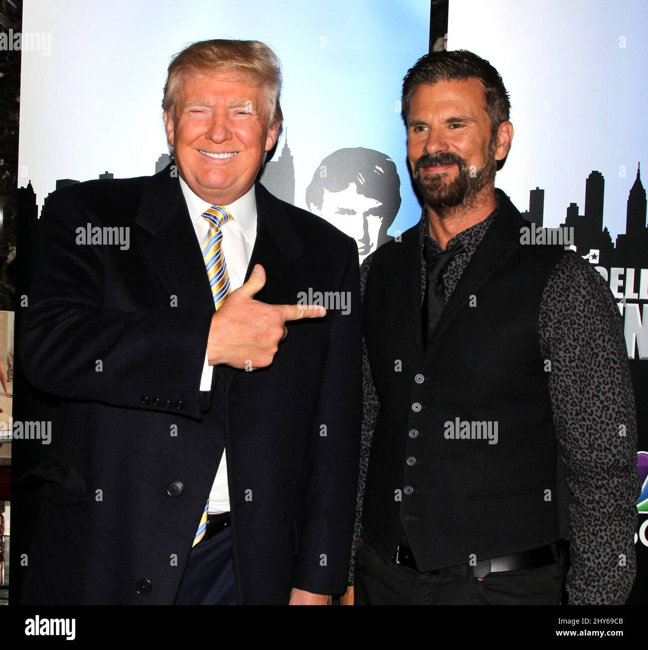 Donald Trump and Lorenzo Lamas arriving for the Celebrity Apprentice ...