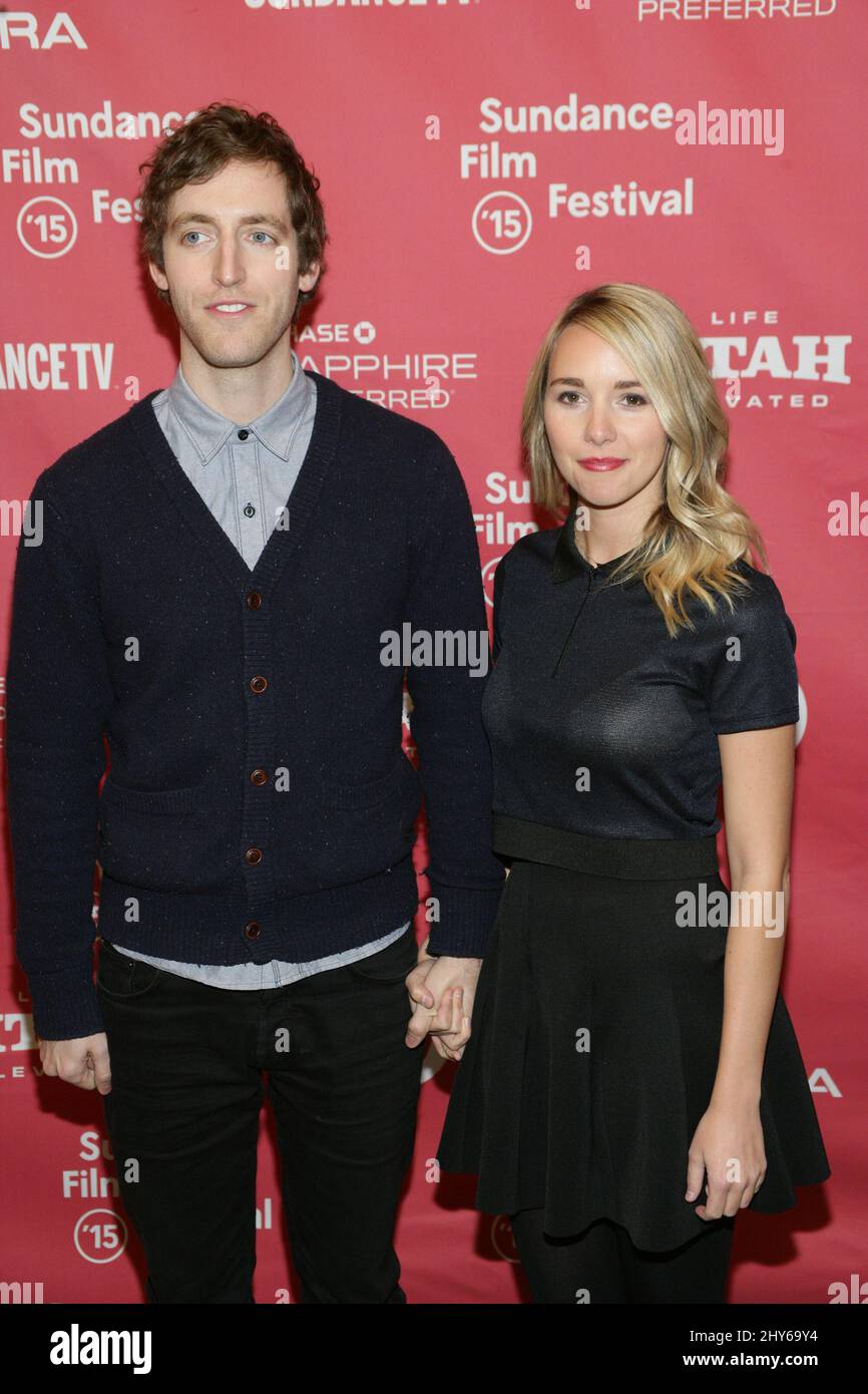 Thomas Middleditch, Mollie Gates attending the premiere of 'The Bronze ...