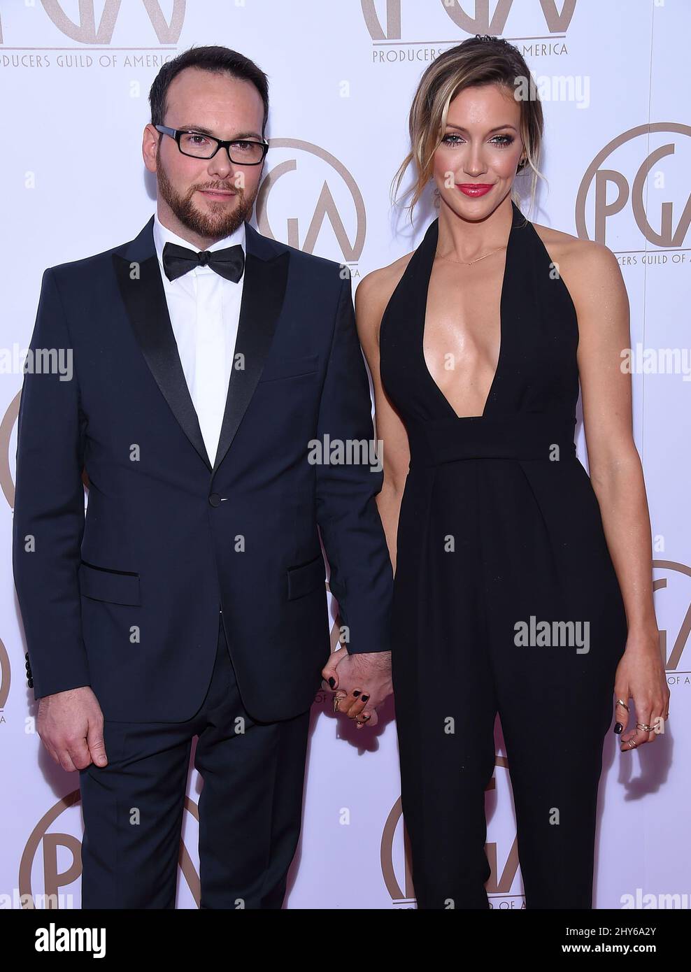Dana Brunetti And Katie Cassidy Attending The 26th Annual Producers Guild Awards At The Hyatt