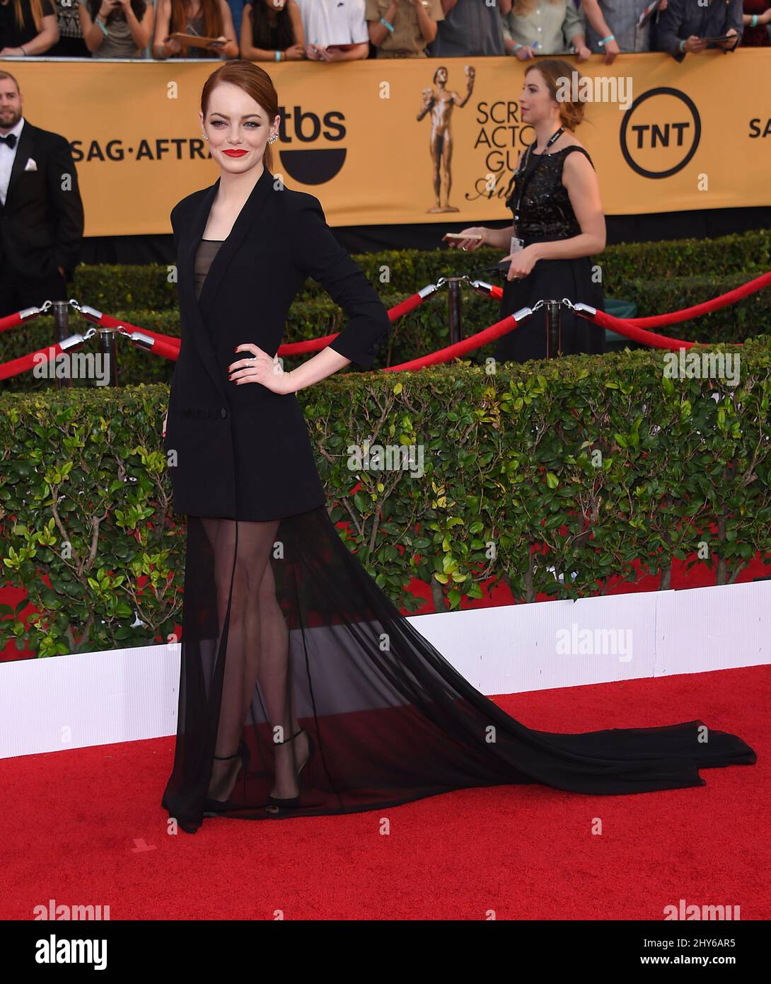 Emma Stone attending the 21st Annual Screen Actors Guild Awards held at ...