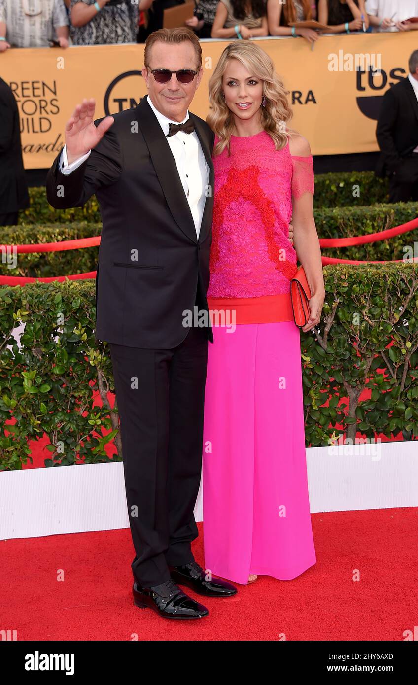 Kevin Costner and Christine Baumgartner attending the 21st Annual ...