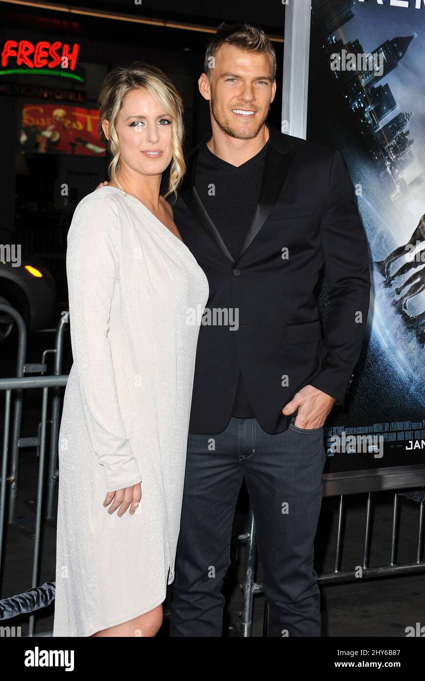 Alan Ritchson, Catherine Ritchson attending the "Project Almanac" Los ...