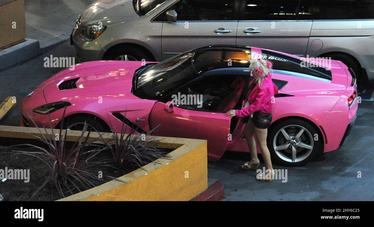 Billboard Queen Angelyne Driving Around Hollywood in her Brand New Pink ...
