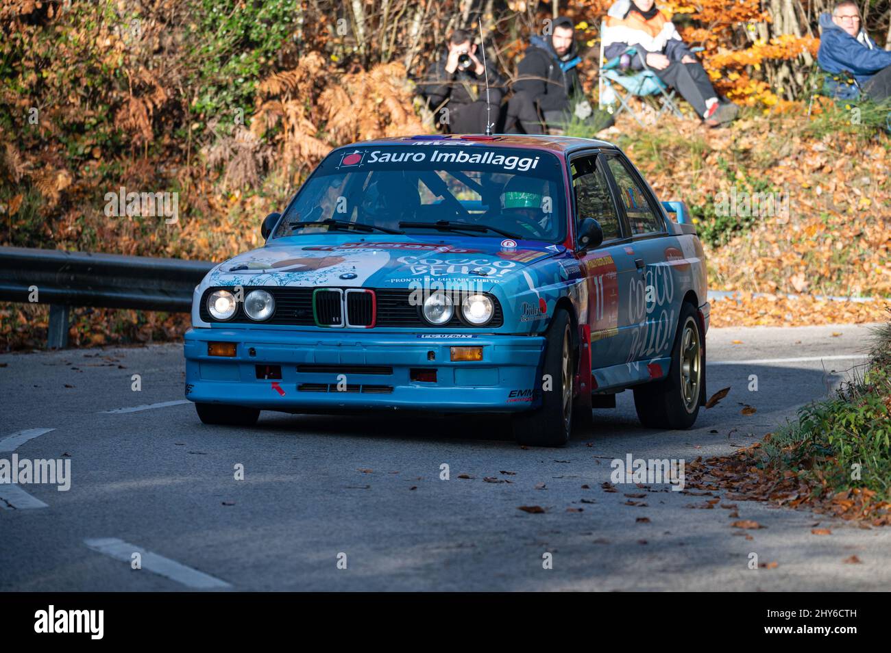 Vintage 69th edition of the Costa Brava rally BMW E30 M3 car on a road Stock Photo - Alamy