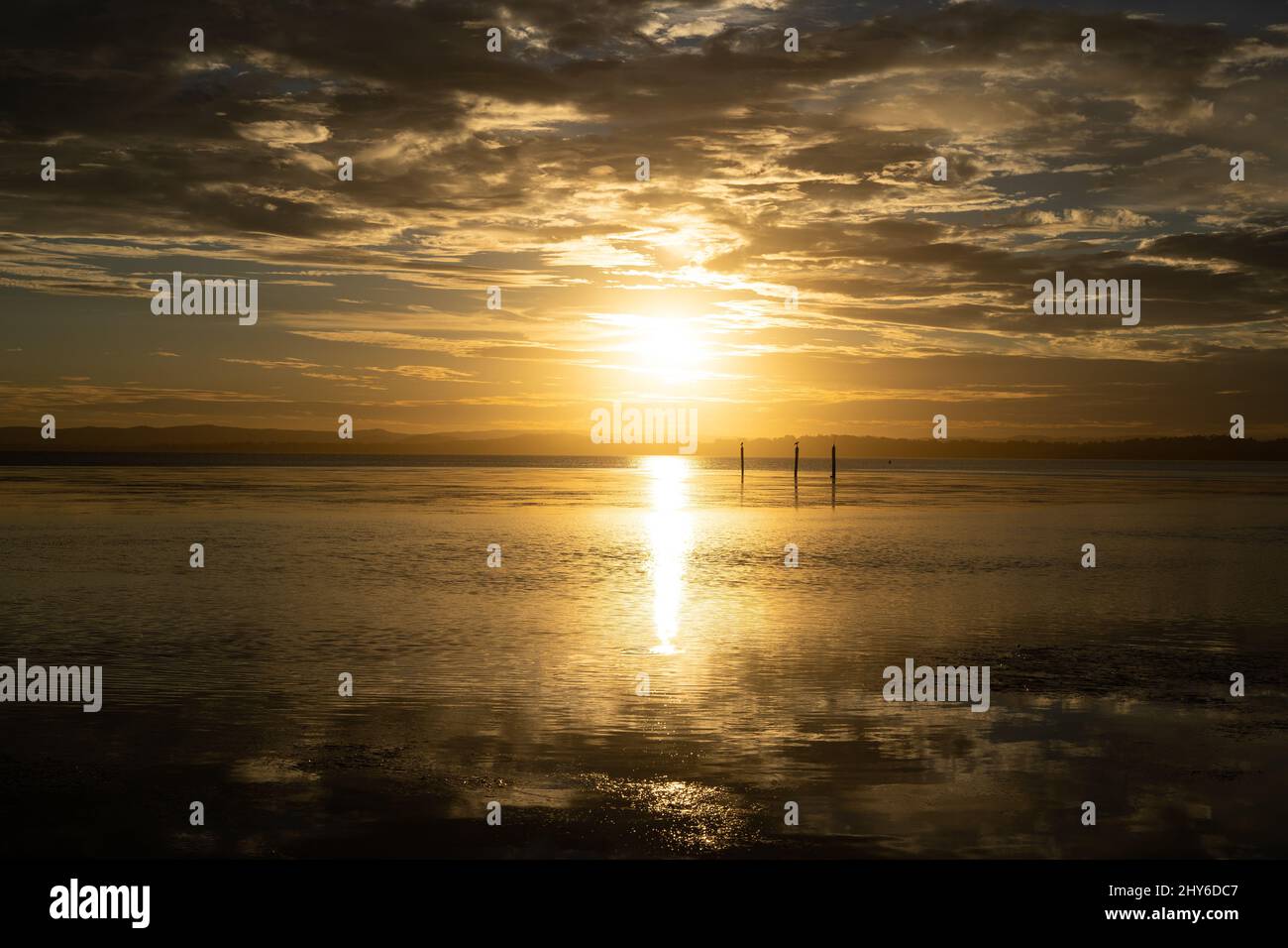 Beautiful sunset view on a beach Stock Photo - Alamy