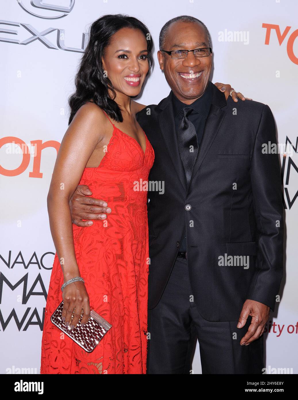 Kerry Washington arriving at the 2015 NAACP Image Awards in Pasadena ...