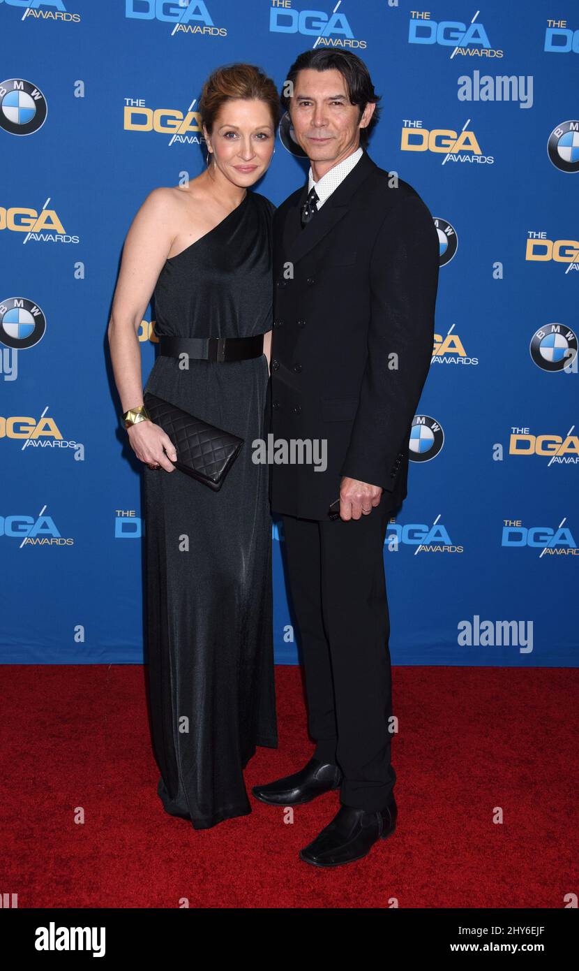 Lou Diamond Phillips and Yvonne Boismier Phillips attending the 67th ...