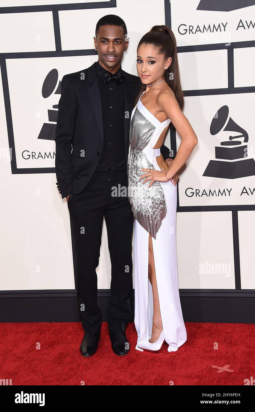 Big Sean & Ariana Grande attending the 57th Annual Grammy Awards in Los ...