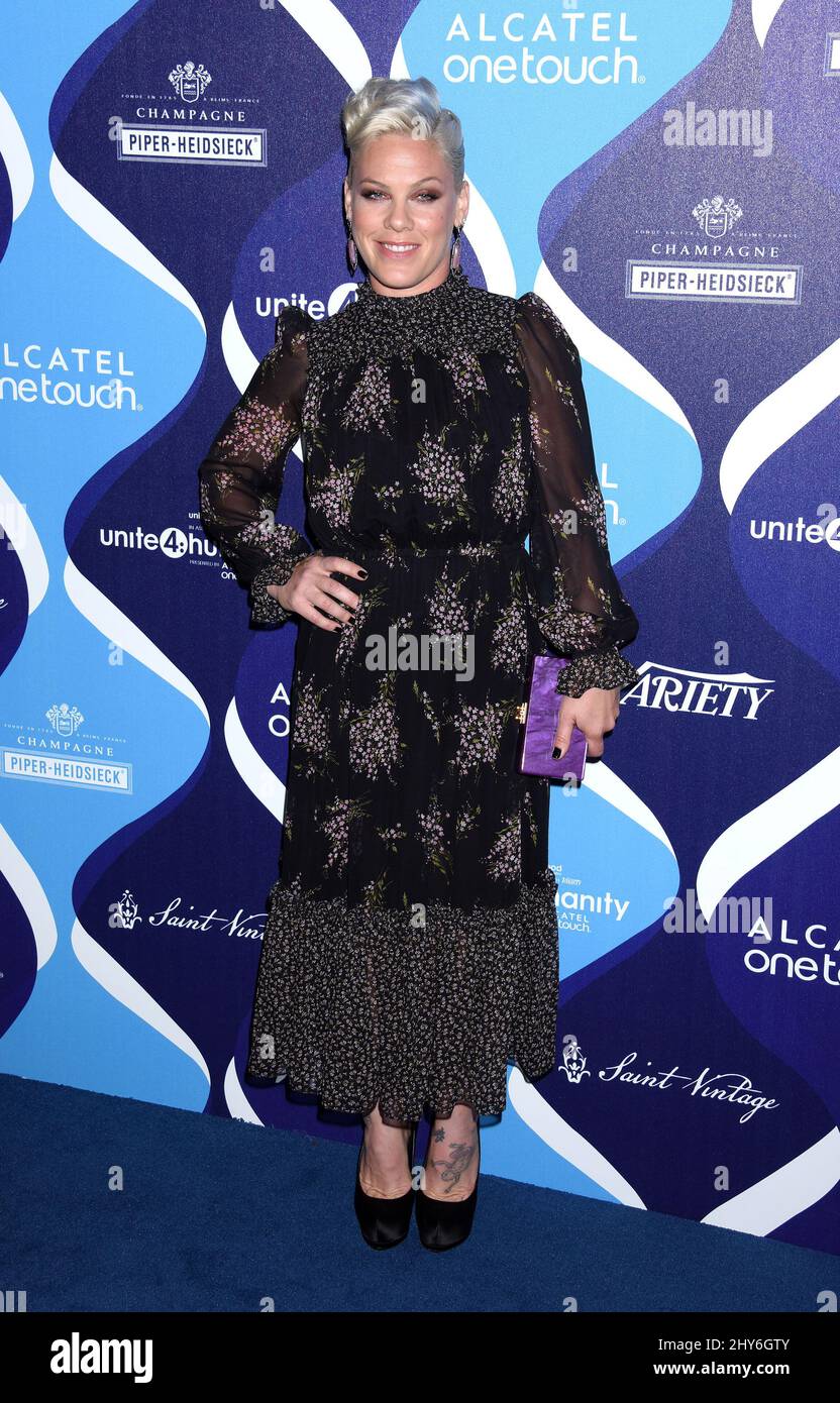 Pink attending the Second annual "unite4:humanity" event held at the ...