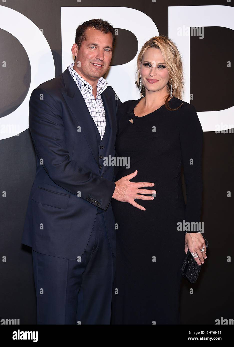 Molly Sims & Scott Stuber arriving to the Tom Ford Autumn/Winter 2015 ...