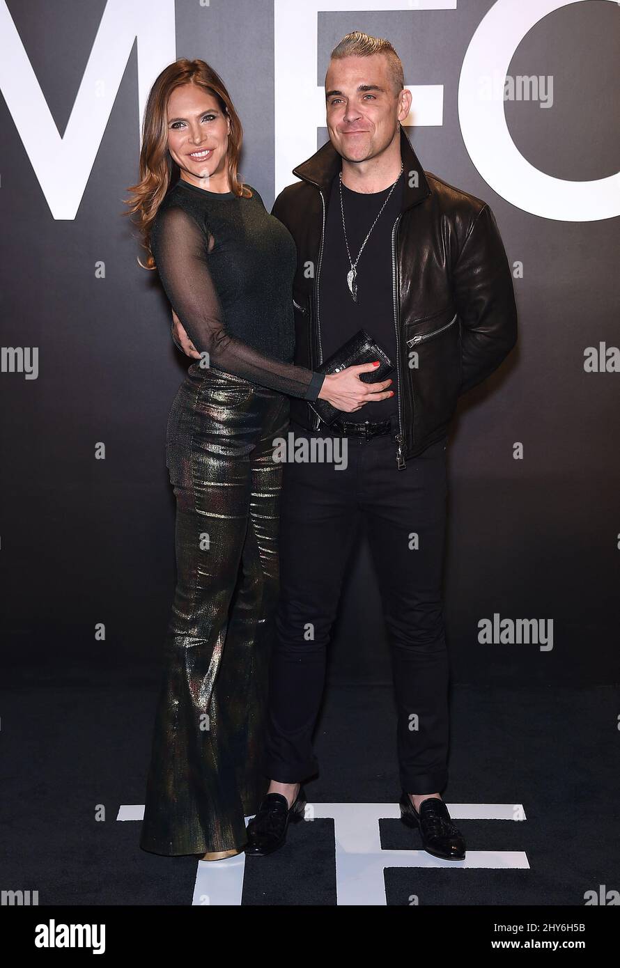 Robbie Williams & Ayda Field arriving to the Tom Ford Autumn/Winter ...