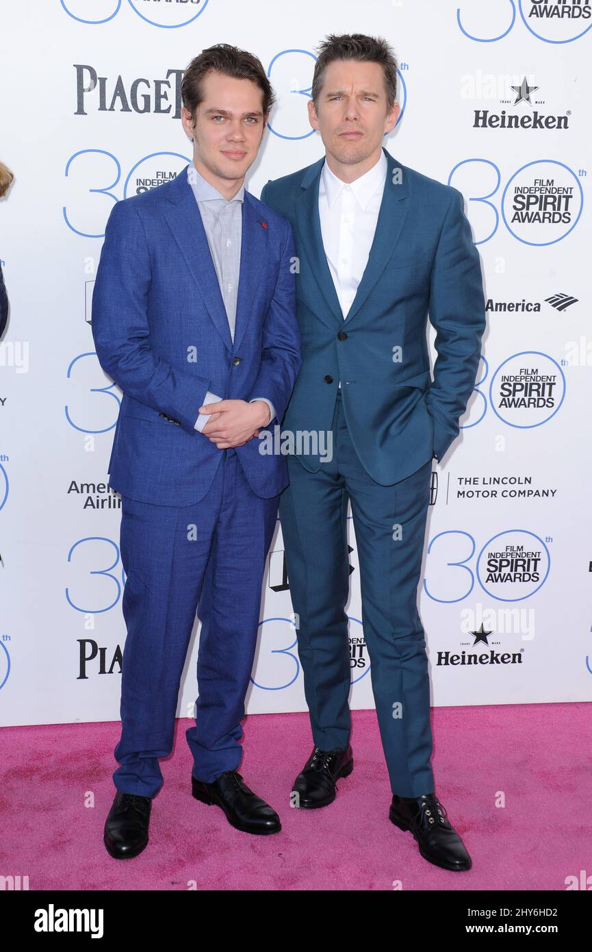 Ethan Hawke, Ellar Coltrane attends 30th Film Independent Spirit Awards ...