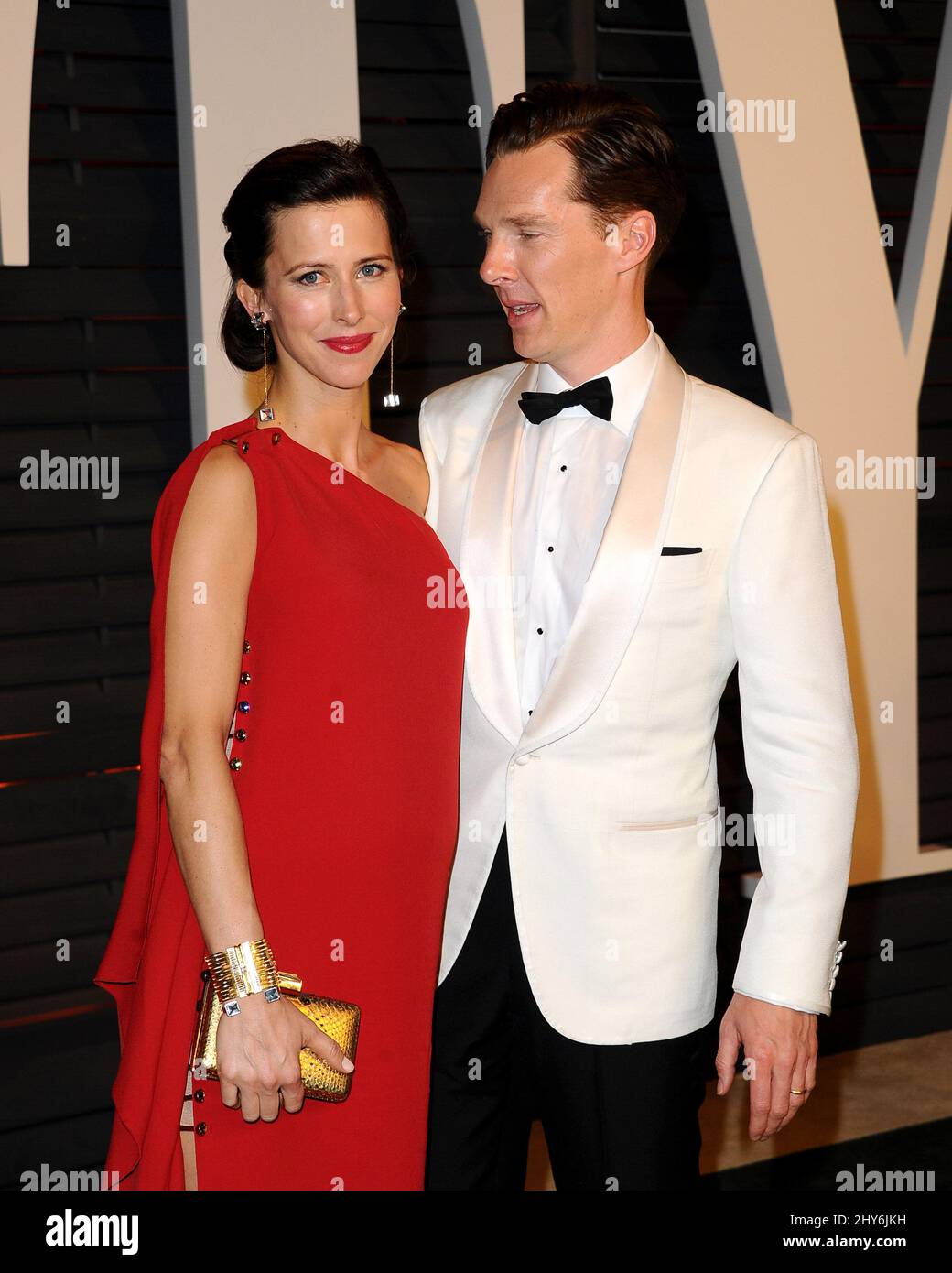 Benedict Cumberbatch and Sophie Hunter attending the Vanity Fair Oscar ...