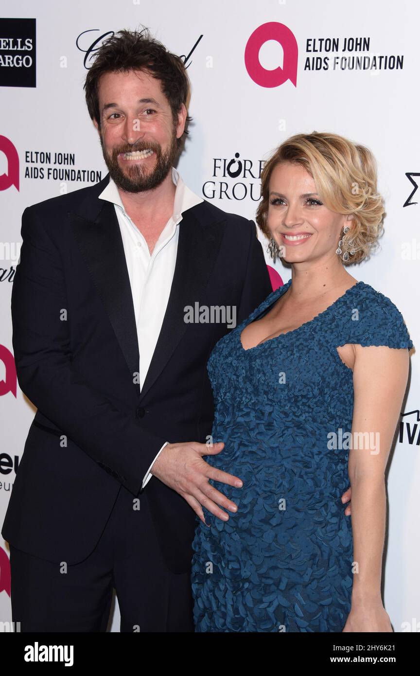 Noah Wylie attending the 2015 Elton John AIDS Foundation Academy Awards ...