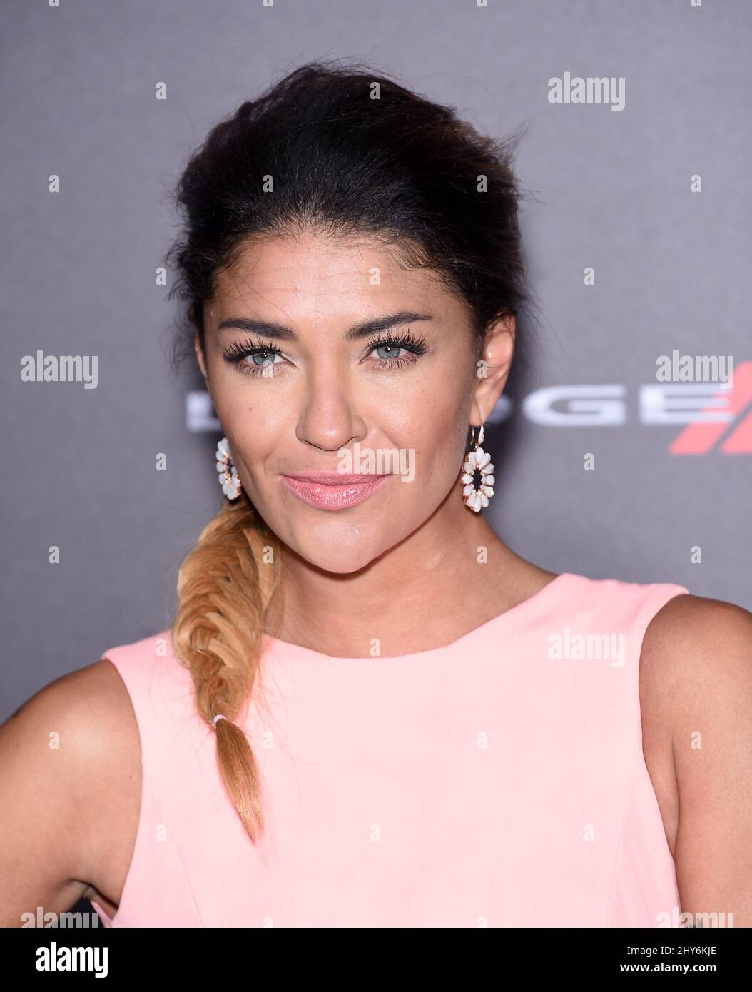Jessica Szohr attending the Los Angles premiere of 'Focus' Stock Photo ...