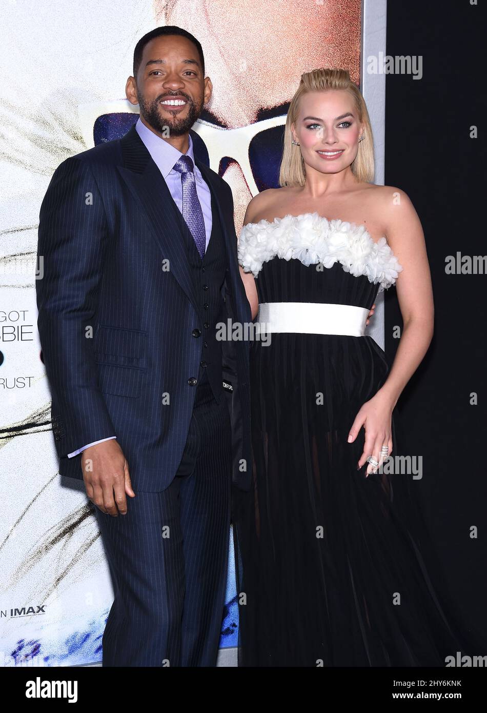 Will Smith & Margot Robbie attending the Los Angles premiere of 'Focus' Stock Photo - Alamy