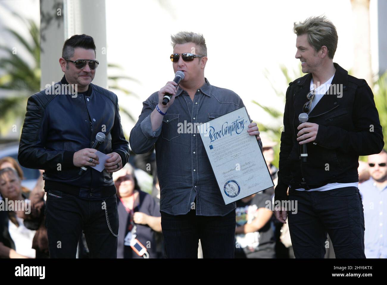 Jay DeMarcus, Gary LeVox, Joe Don Rooney of Rascal Flatts attending the ...