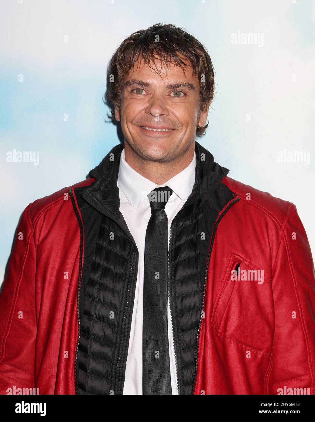 Brandon Auret attending the Chappie premiere in New York Stock Photo ...