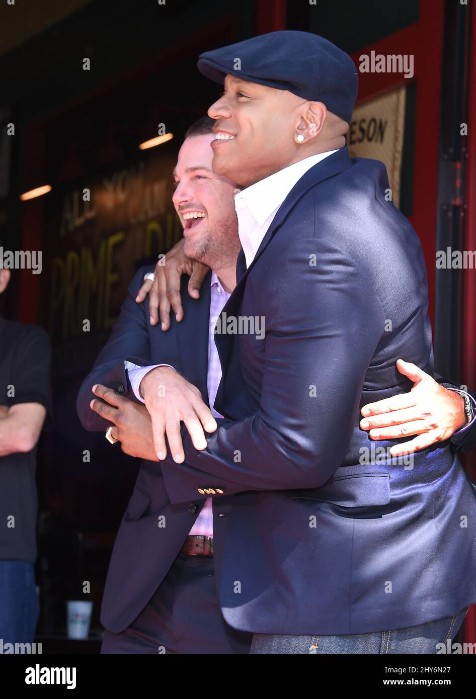Chris O'Donnell & LL Cool J attend the Chris O'Donnell Hollywood Walk ...