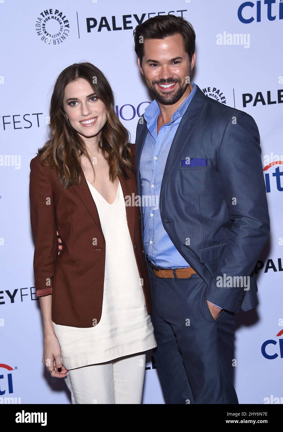 Allison Williams & Andrew Rannells attending the 32nd Annual Paleyfest ...