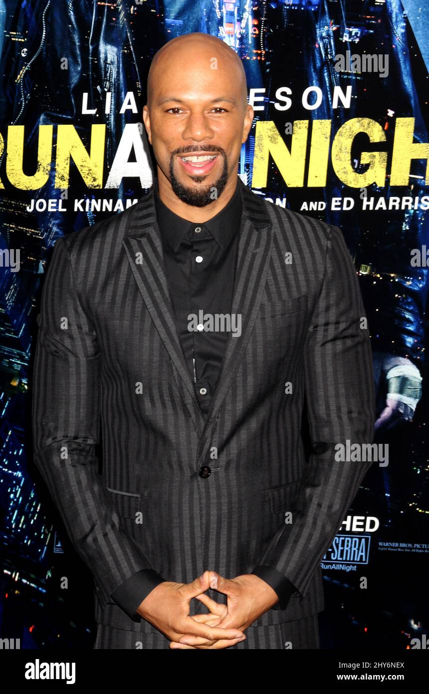 Common attending the premiere of "Run All Night" in New York Stock ...