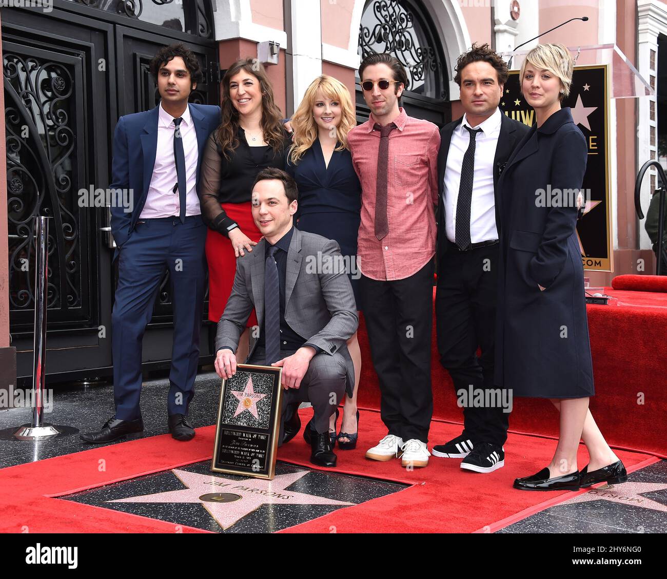 Kunal Nayyar, Mayim Bialik, Melissa Rauch, Jim Parsons, Simon Helberg, Johnny Galecki and Kaley ...