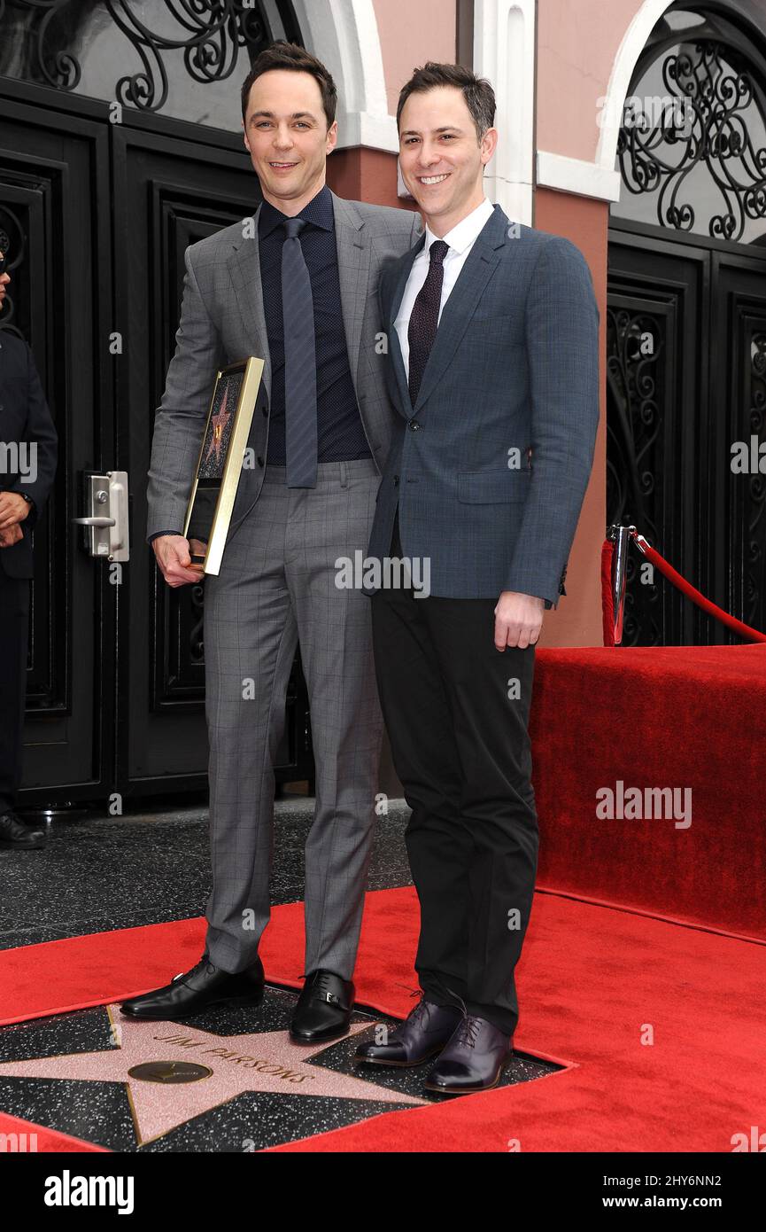 Jim Parsons, Partner Todd Spiewak as Jim Parsons Honored With A Star On ...