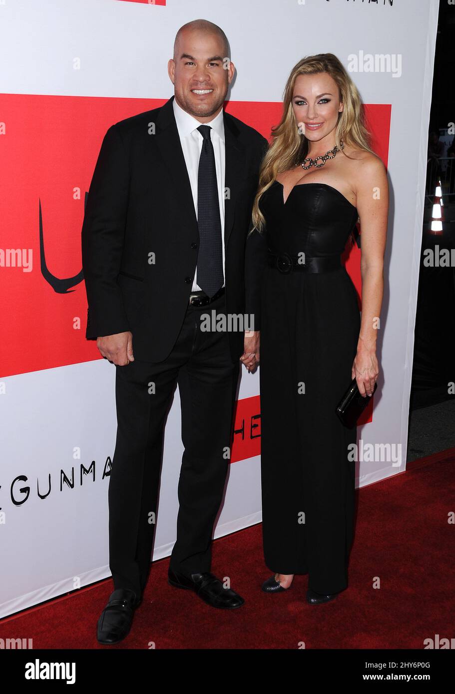 Tito Ortiz, Amber Nichole Miller attending "The Gunman" Los Angeles ...