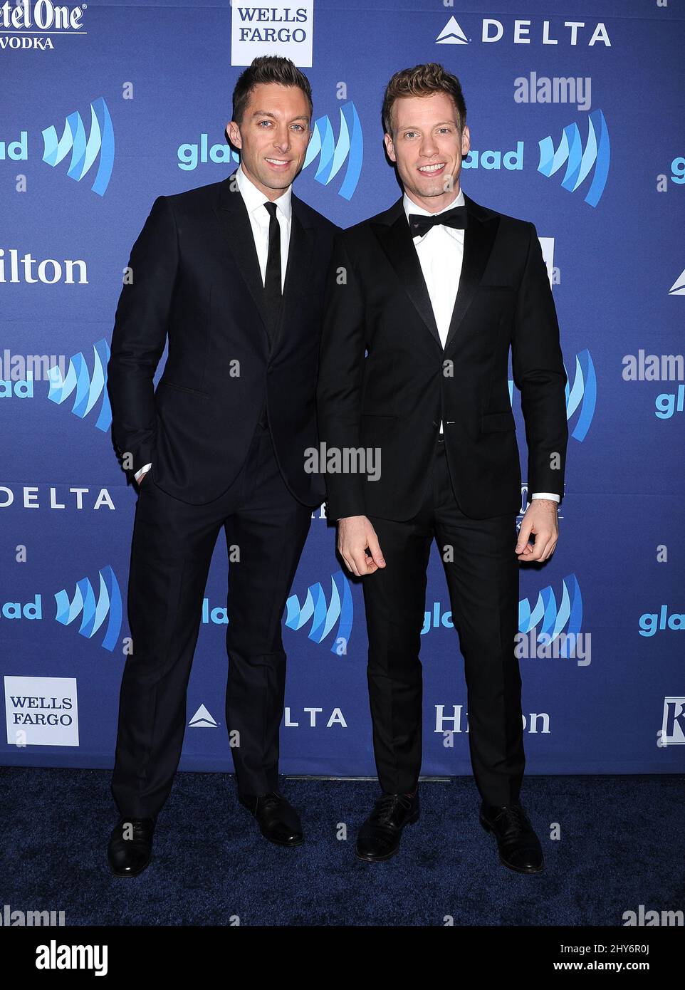 Barrett Foa and Chad Hodge arrives at the 26th Annual GLAAD Media ...
