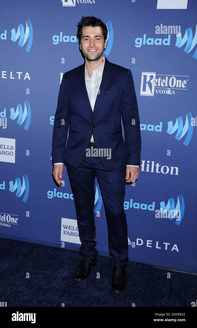 Freddie Smith arrives at the 26th Annual GLAAD Media Awards held at the ...