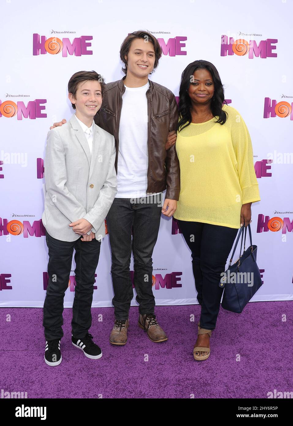 Griffin Gluck, Nolan Sotillo and Octavia Spencer attends the "Home ...