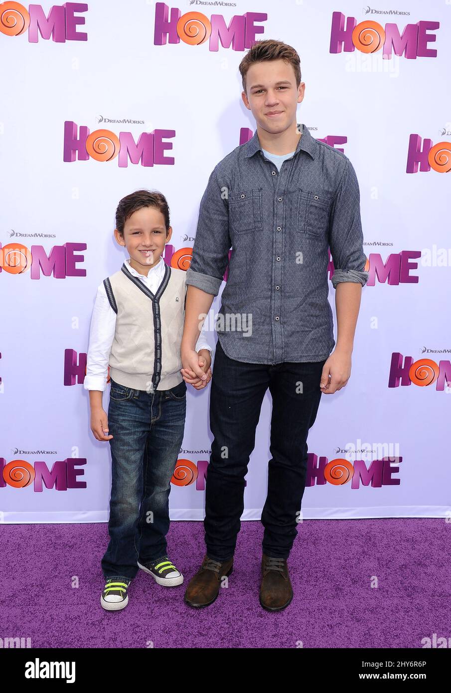 Gavin MacIntosh and Gage MacIntosh attends the "Home" Special Screening ...