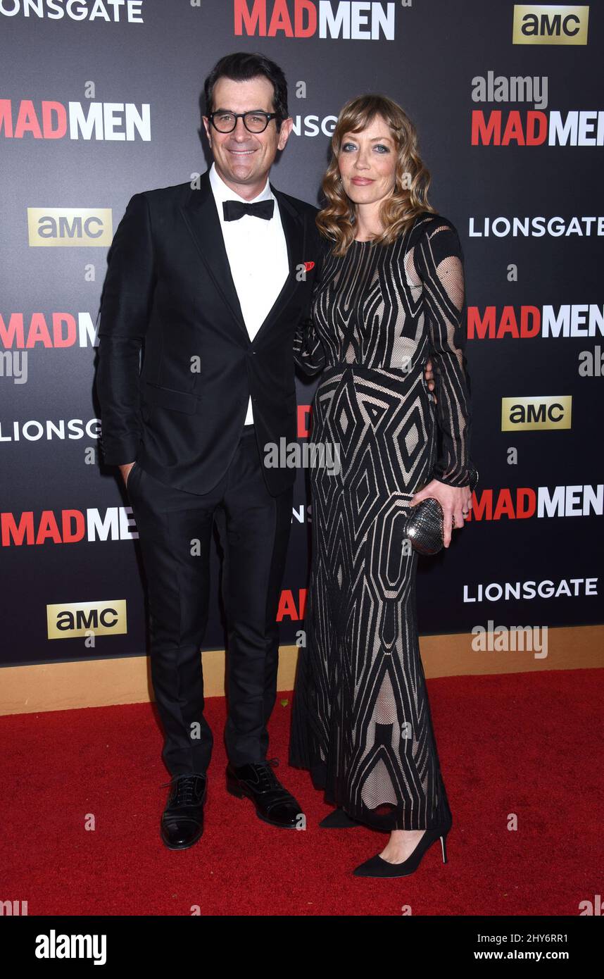 Ty Burrell, Holly Burrell attending the AMC celebration of the final 7 ...