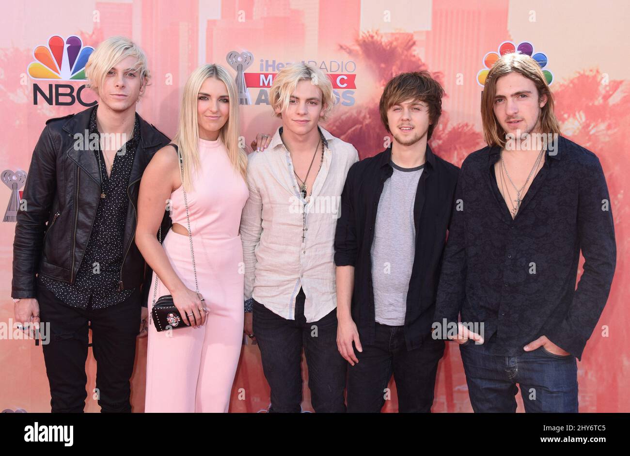 R5 arriving at the 2015 iHeartRadio Music Awards held at the Shrine ...