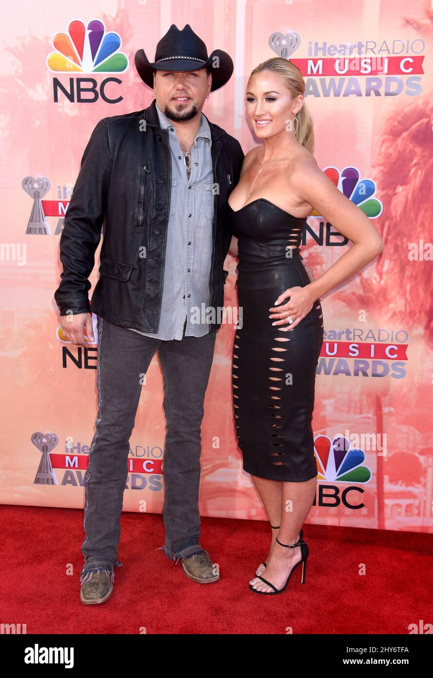 Jason Aldean and Brittany Kerr arriving at the 2015 iHeartRadio Music ...