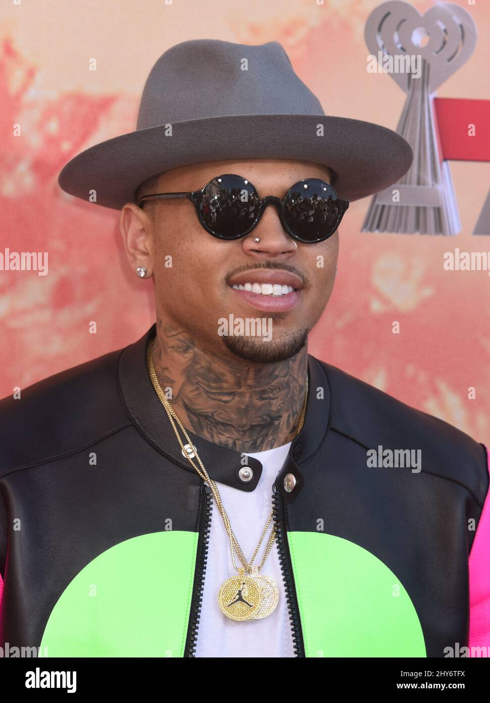 Chris Brown arriving at the 2015 iHeartRadio Music Awards held at the ...