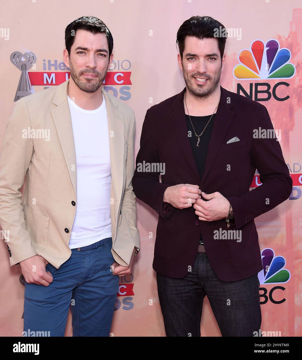 Drew Scott & Jonathan Scott arriving at the 2015 iHeartRadio Music Awards held at the Shrine ...