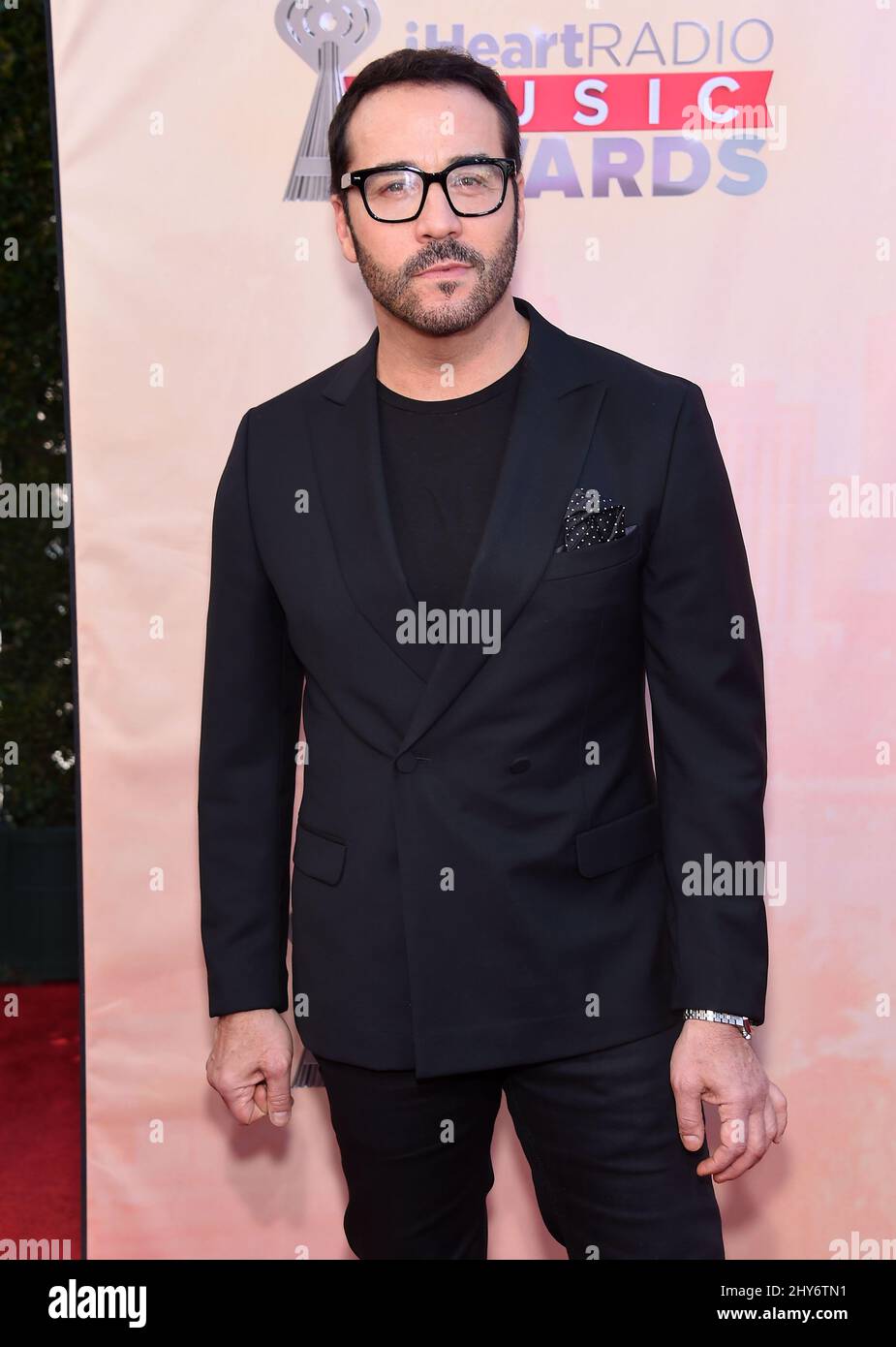 Jeremy Piven arriving at the 2015 iHeartRadio Music Awards held at the Shrine Auditorium Stock ...
