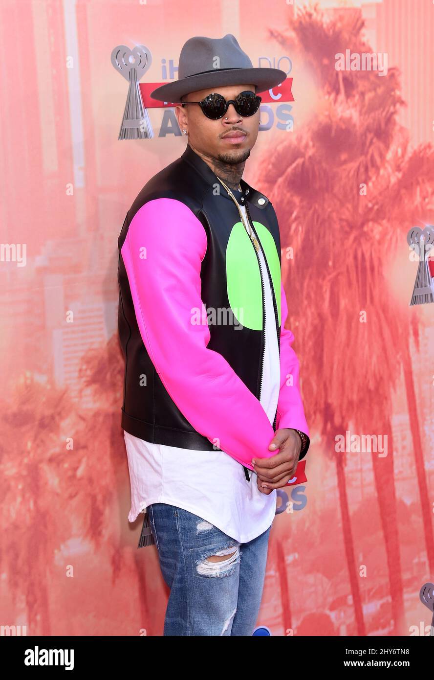 Chris Brown arriving at the 2015 iHeartRadio Music Awards held at the ...
