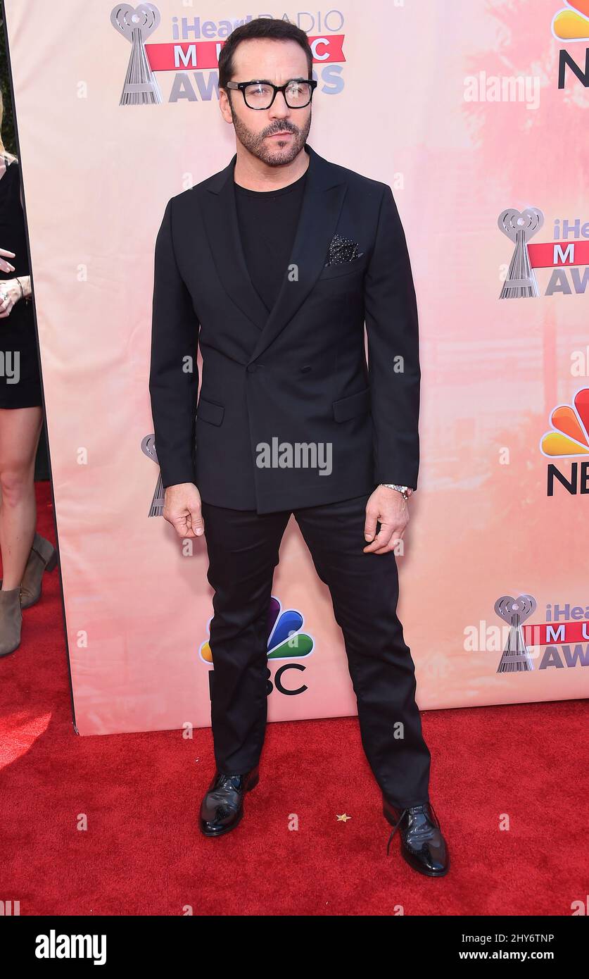 Jeremy Piven arriving at the 2015 iHeartRadio Music Awards held at the Shrine Auditorium Stock ...
