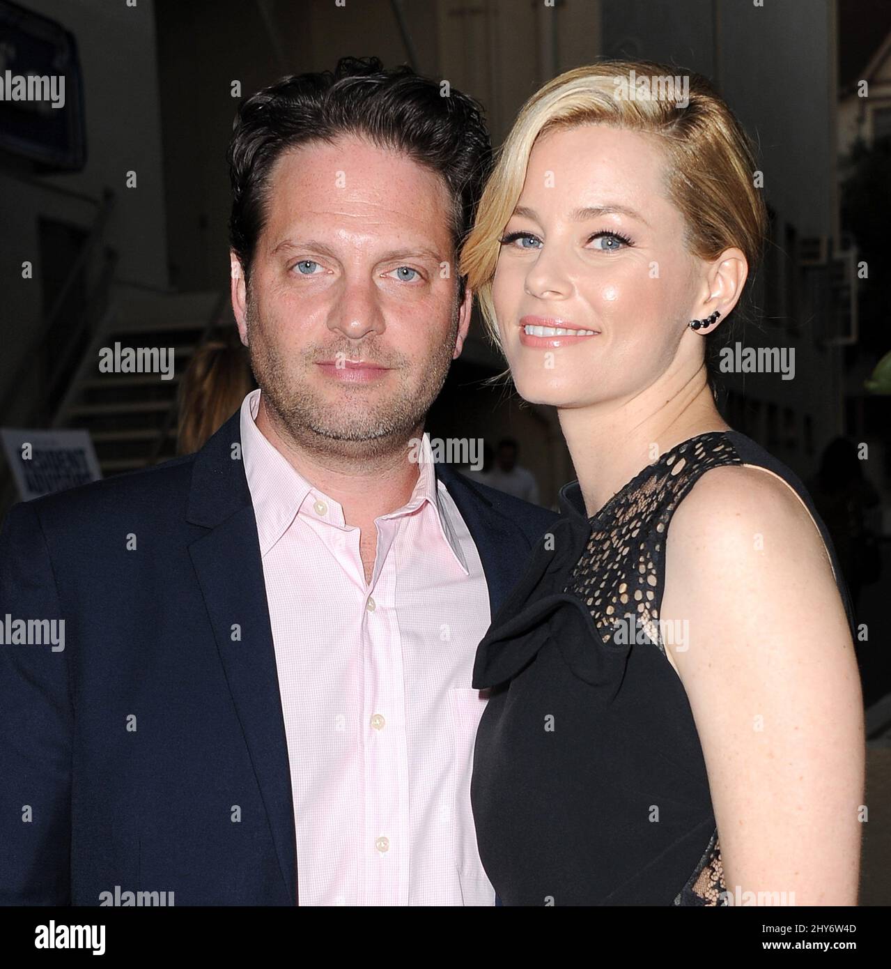 Elizabeth Banks, Max Handelman arriving at the "Resident Advisors" Los ...