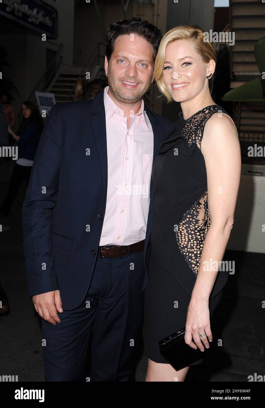 Elizabeth Banks, Max Handelman arriving at the "Resident Advisors" Los ...