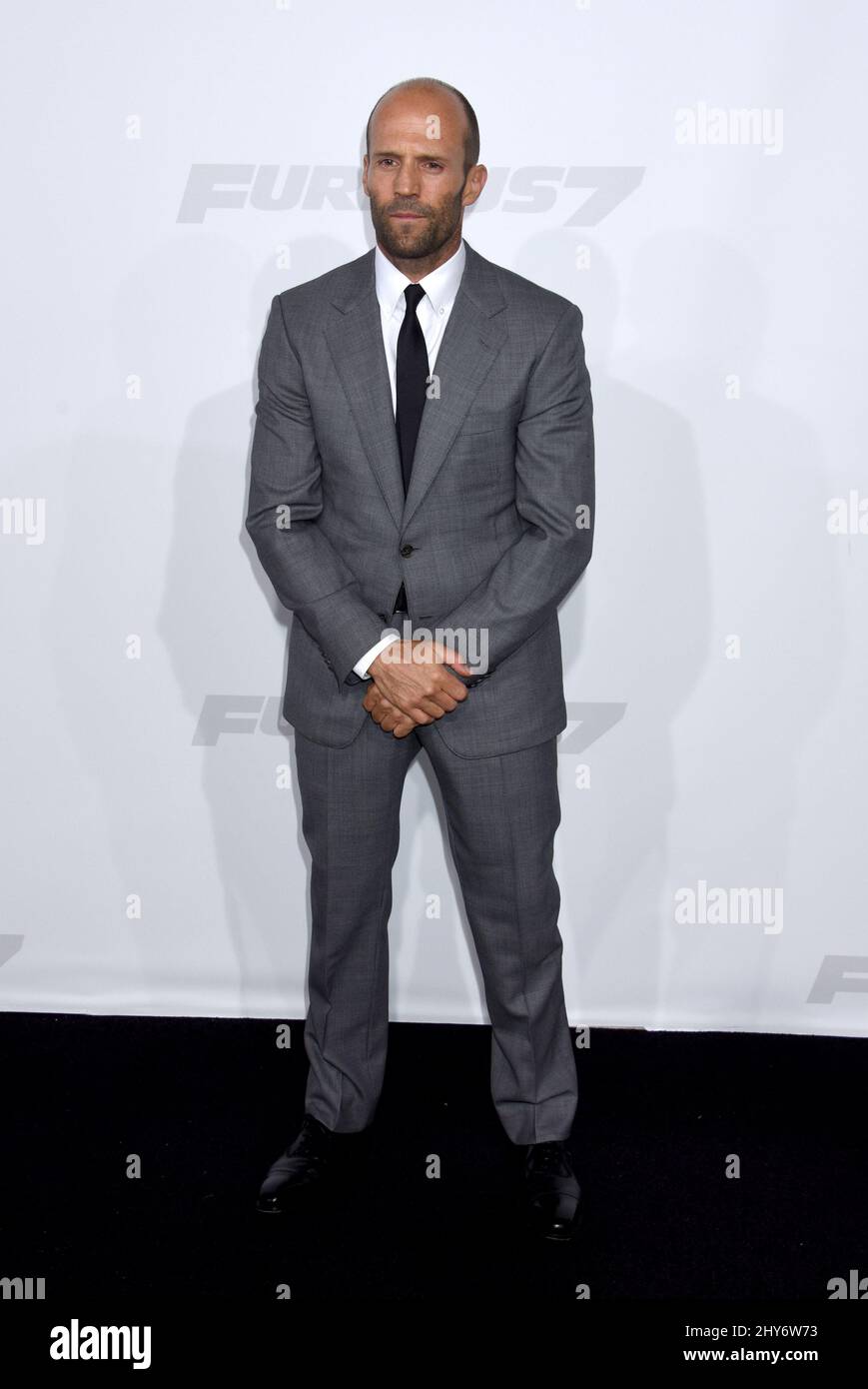 Jason Statham attending the "Furious 7" Los Angeles premiere held at ...