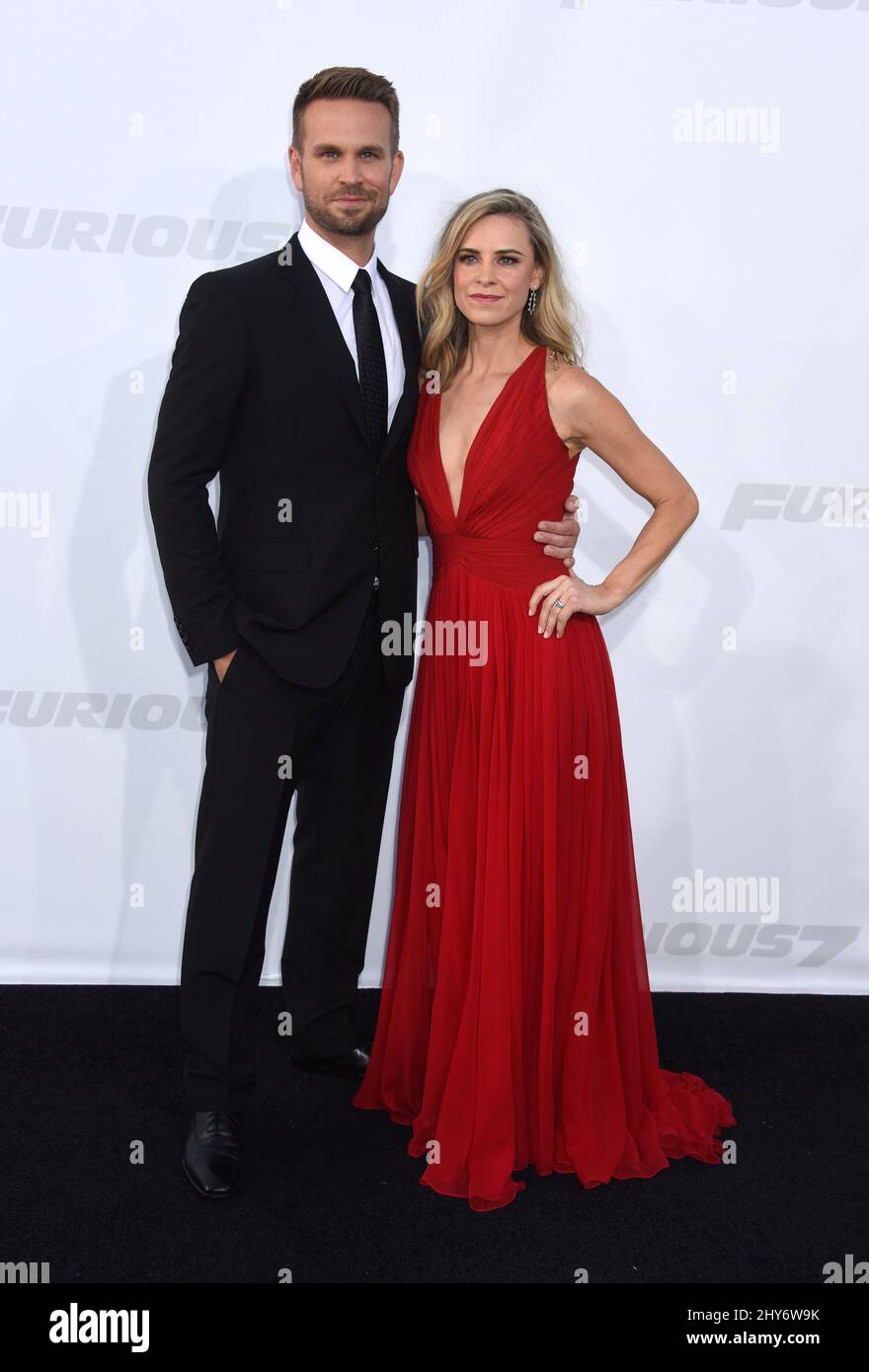 John Brotherton and Alison Raimondi attending the "Furious 7" Los ...