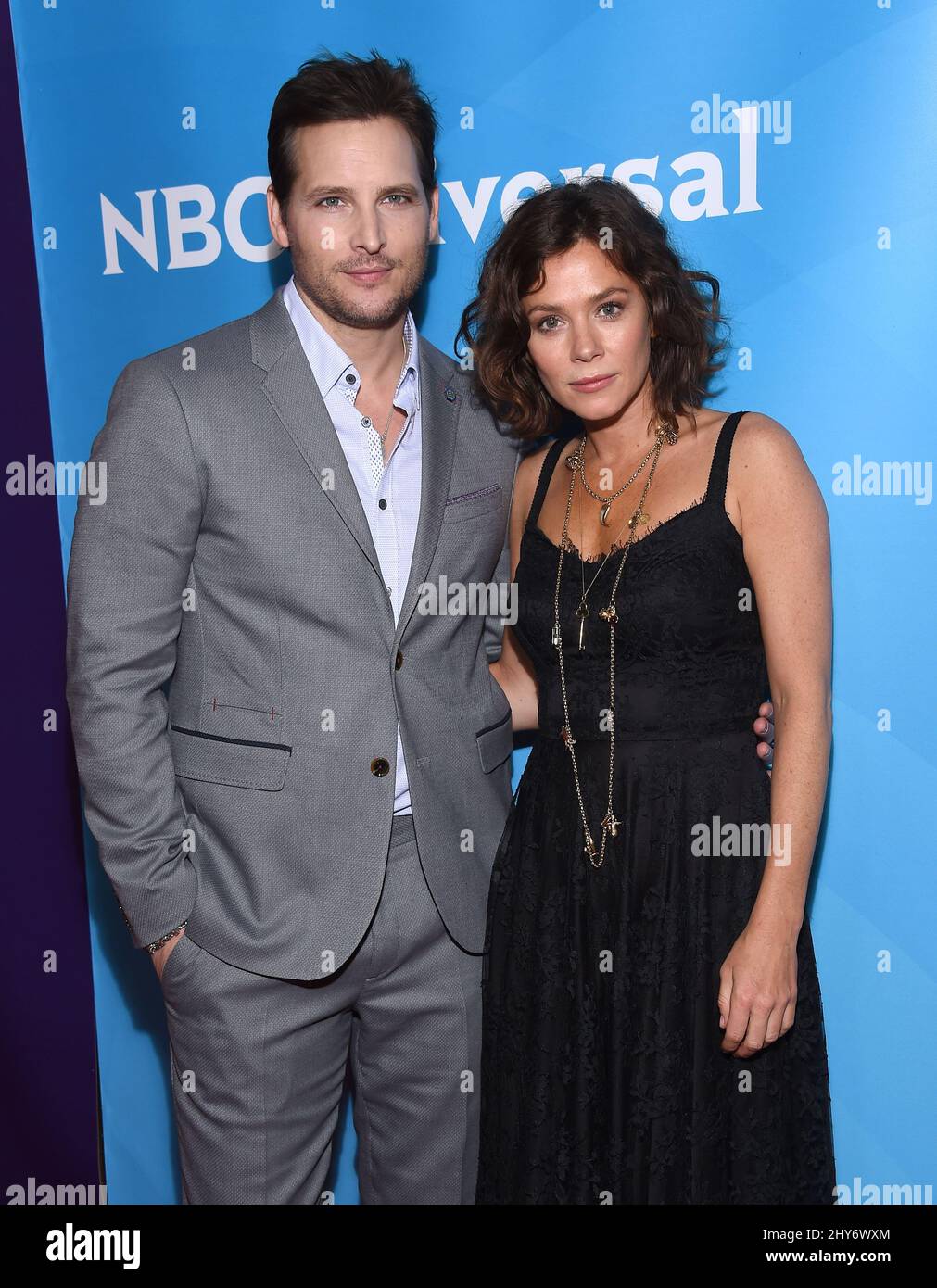 Peter Facinelli & Anna Friel attending the NBCUniversal Summer Press ...