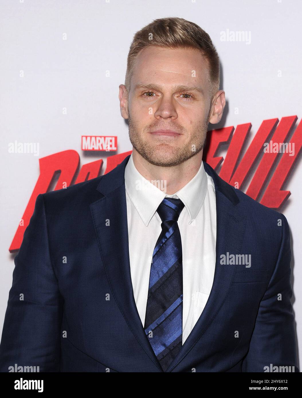 Tom Walker attending the 'Daredevil' premiere in Los Angeles Stock ...